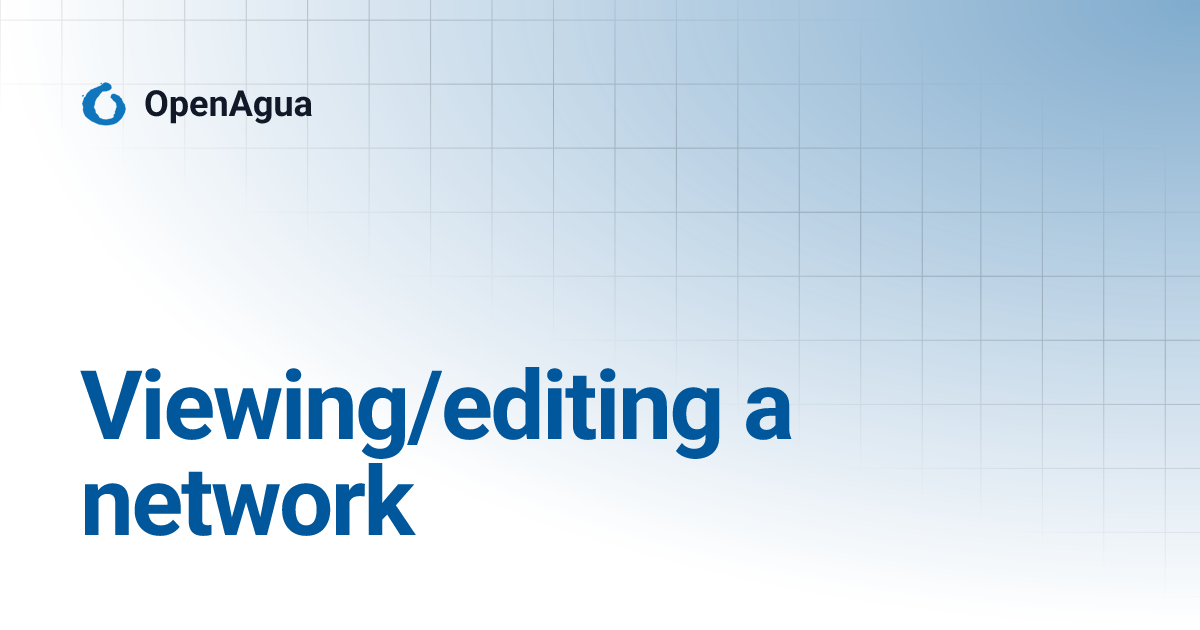 Viewing/editing a network | OpenAgua